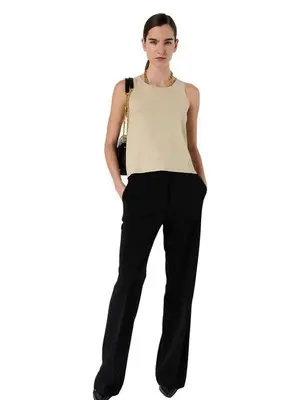Gerard Darel Luana Round Neck Knit Vest - Mustard
