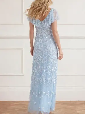 NEEDLE & THREAD Freya V-neck Gown