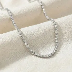 BLISS DIAMOND 15 3/4ct Lab Grown Diamond Tennis Necklace