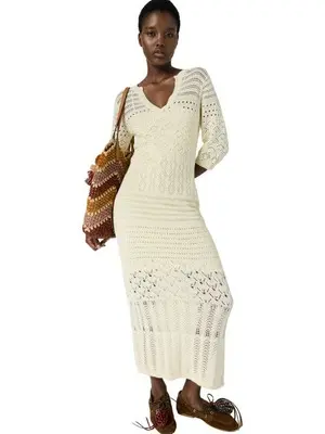 Gerard Darel Riana Crochet Maxi Dress