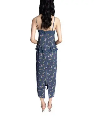 Anna Sui Night Blooming Chiffon Slip Dress