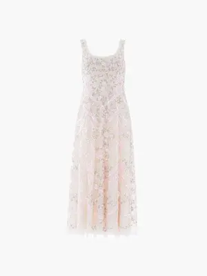 NEEDLE & THREAD Ribbon Heart Scoop Neck Ballerina Dress