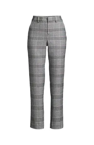 LANDS' END High Rise Brushed Flannel Tapered Ankle Pants