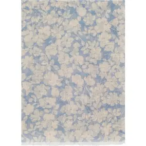 Gerard Darel Dalia Floral Print Scarf - Sky Blue