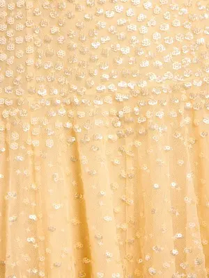 NEEDLE & THREAD Sunrise Sequin Strapless Cape Ballerina Dress