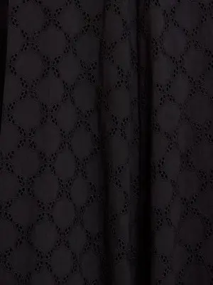 NEEDLE & THREAD Marisol Cotton Broderie Ankle Gown - Jet Black
