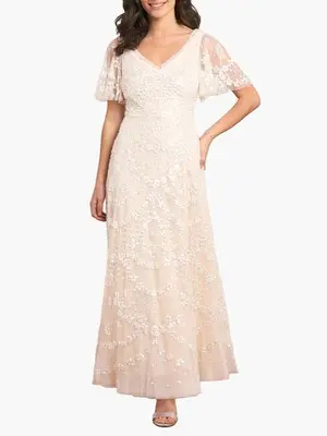 NEEDLE & THREAD Isobel Sequin Ankle Gown