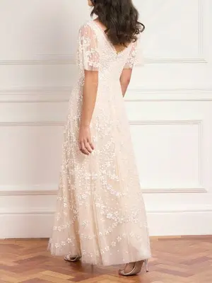 NEEDLE & THREAD Isobel Sequin Ankle Gown