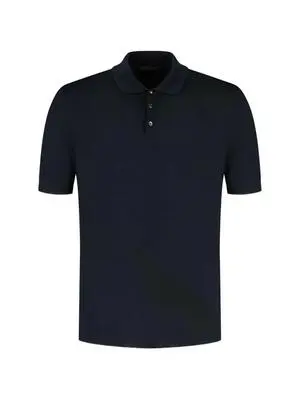 ZANONE Button Polo Shirt - Blue