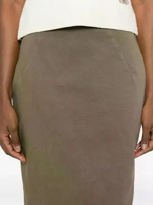 N°21 Zip-fastening Midi Skirt - Brown