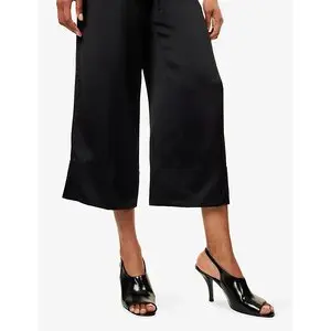 TOTEME Wide-leg Satin Drawstring Trousers - Black