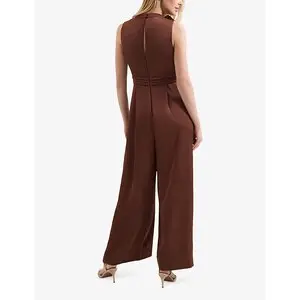 PHASE EIGHT Elora Flower Satin Jumpsuit