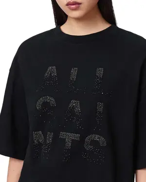 ALLSAINTS Stacks Amelie Tee - Black