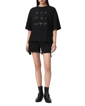 ALLSAINTS Stacks Amelie Tee - Black