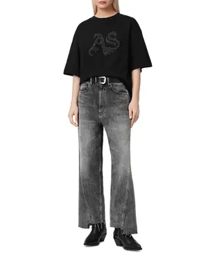 ALLSAINTS Icon Amelie Embellished Cotton T-shirt