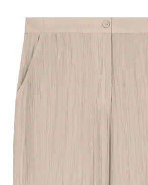 Emporio Armani Sparkling Jacquard Trousers - Sand/rhinestone
