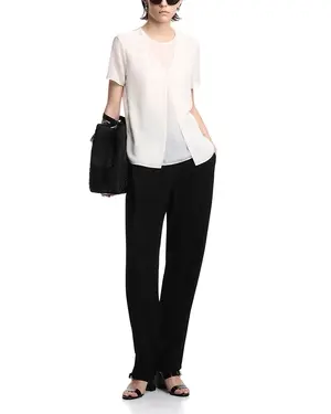 Emporio Armani Georgette Top - Vanilla
