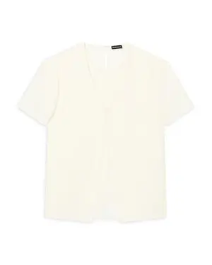 Emporio Armani Georgette Top - Vanilla