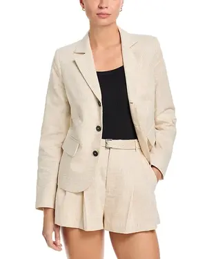 FRAME The Striped Smart Blazer - Ecru Multi