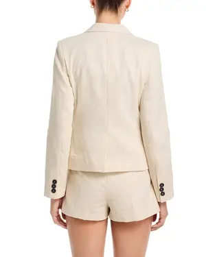 FRAME The Striped Smart Blazer - Ecru Multi