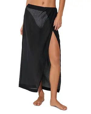 REISS Rosa Beach Skirt Swim Cover-up - Navy