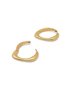 REISS Sofia Sculptural Hoop Earrings - Gold