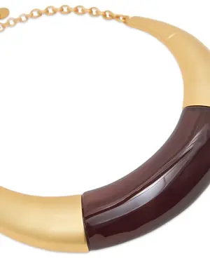 REISS Paige Sculptural Choker Necklace - Gold