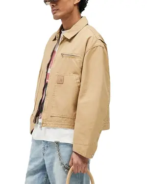 REPRESENT Cotton Canvas Worker Jacket - Washed Tan