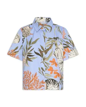 Marella Formosa Printed Blouse - Light Blue