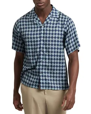 Ted Baker London Ibicui Short Sleeve Regular Fit Tile Print Geo Shirt