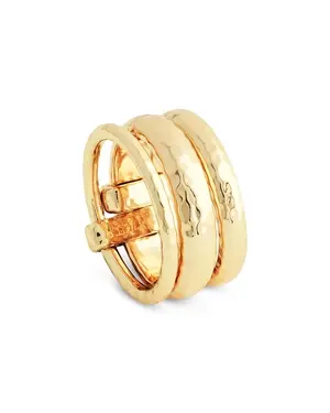 ANABEL ARAM Farrier 18k Yellow Plated Triple Ring