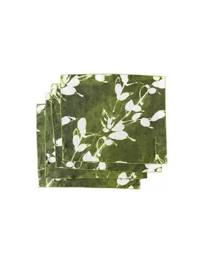 GOLDIE HOME Porto Print In Placemat, Set Of 4 - Olive