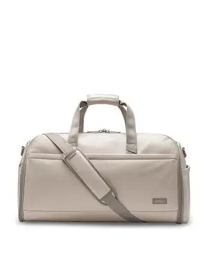 HALFDAY Leather Garment Travel Duffel Bag - Ivory