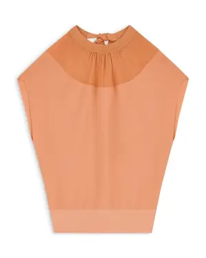 Emporio Armani Dolman Cap-sleeve Ribbed Knit Top