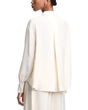 Emporio Armani Textured Techno Rayon Long Sleeve Shirt