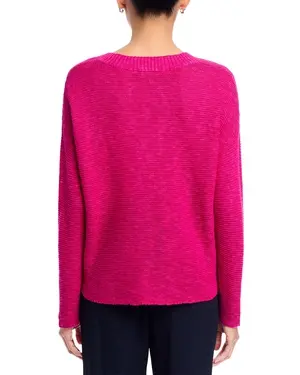 Eileen Fisher V-neck Pullover - Fuschia
