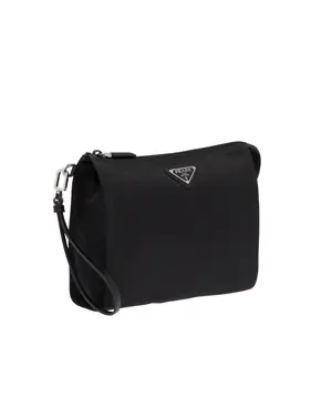 Prada Re-nylon And Saffiano Leather Necessaire - Black