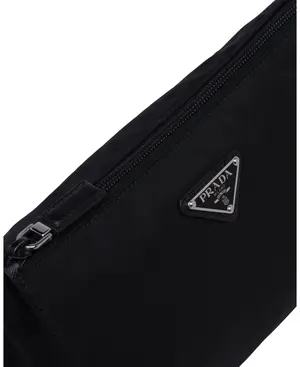 Prada Re-nylon And Saffiano Leather Necessaire - Black