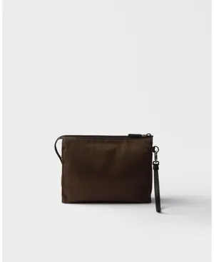 Prada Re-nylon And Saffiano Leather Necessaire - Brown