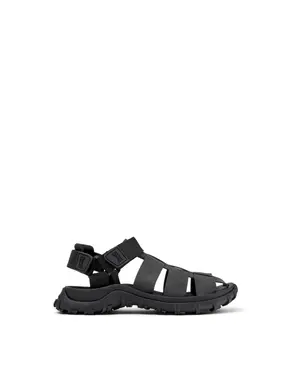 Camper Drift Trail Leather Fisherman Sandals - Black
