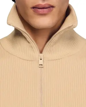 Sandro Zip Knitted Cardigan
