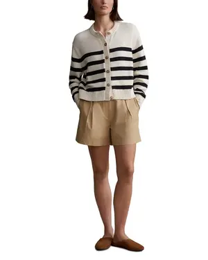 Jenni Kayne Cotton Cardigan - Ivory/black