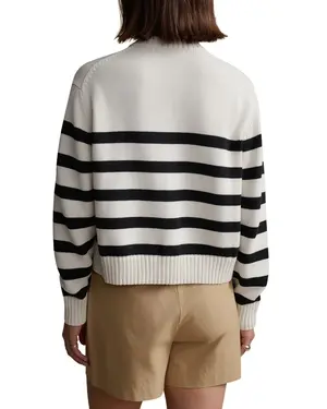 Jenni Kayne Cotton Cardigan - Ivory/black