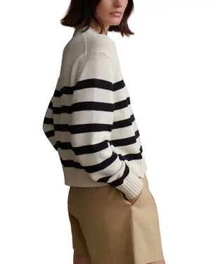 Jenni Kayne Cotton Cardigan - Ivory/black