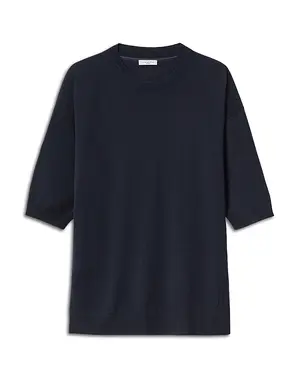 Lafayette 148 New York Crewneck Drop Shoulder Sweater