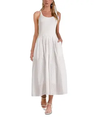 Elan Mixed Media Maxi Dress