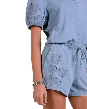 Elan Chambray Drawstring Shorts