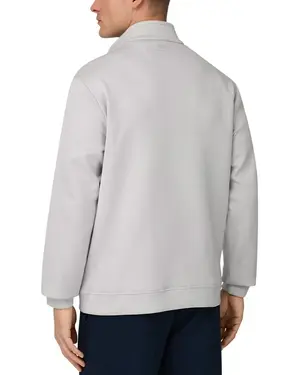 Boggi Milano Lightweight Scuba Half Zip Sweatshirt - Ice