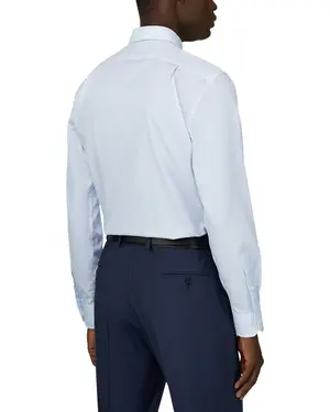 Boggi Milano Regular Fit Striped Cotton Dress Shirt