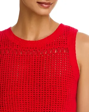 Aqua Crochet Top - Red